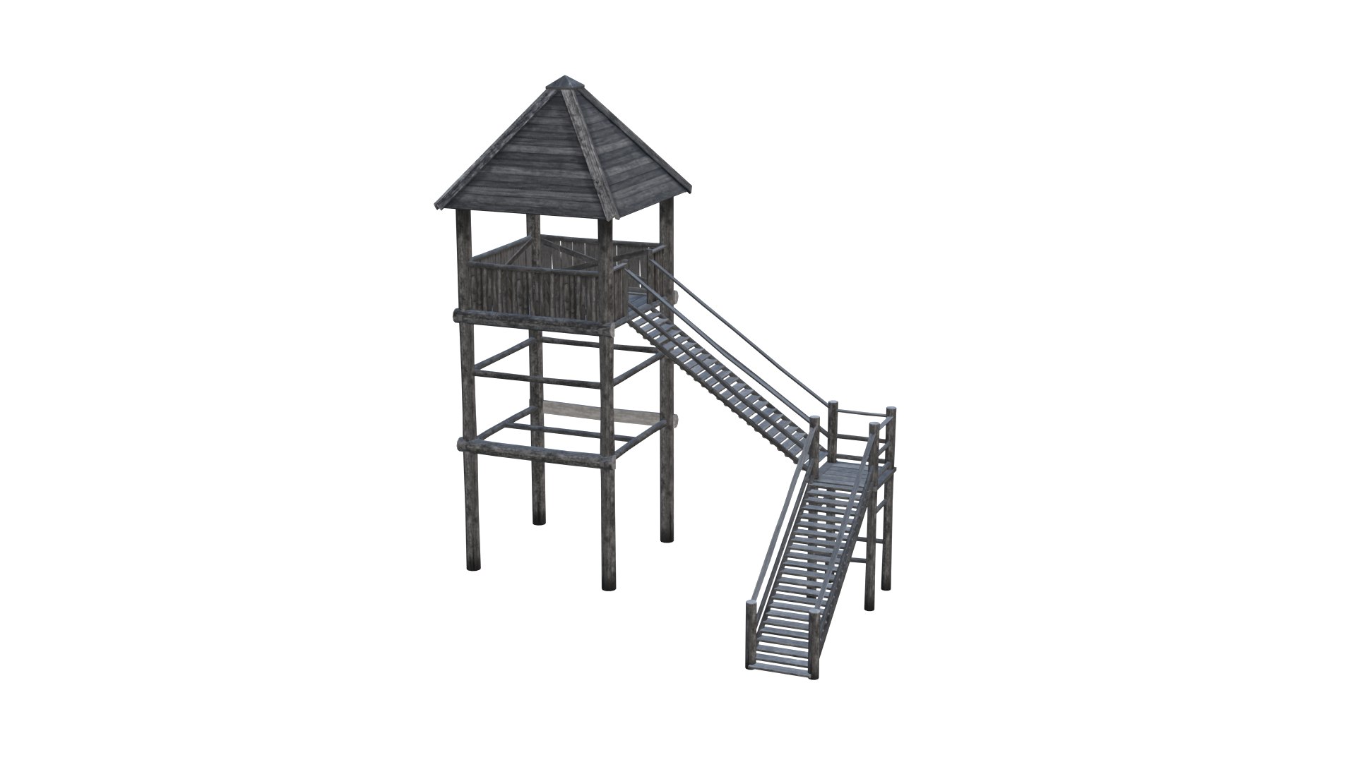 Low Poly Wooden Rustic Lookout 3D Model 3D Model - TurboSquid 2300218