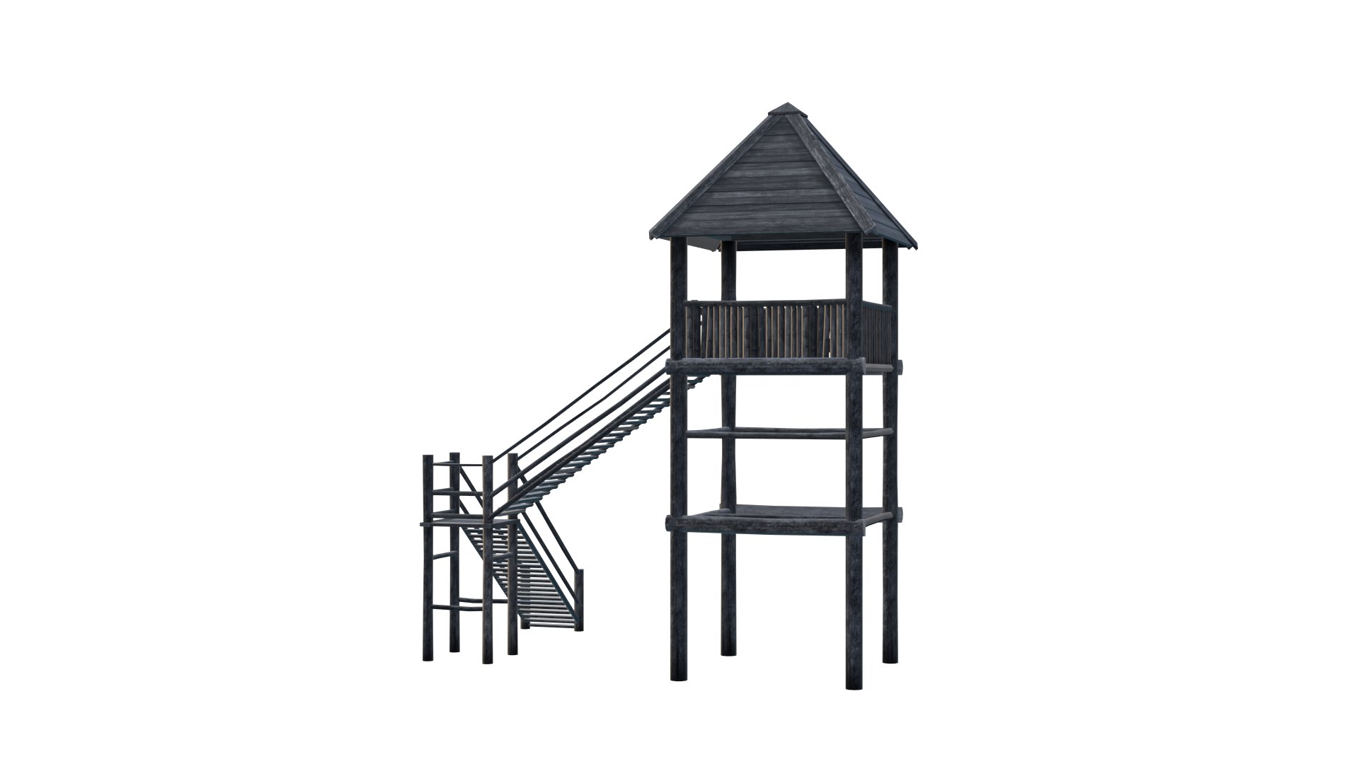 Low Poly Wooden Rustic Lookout 3D Model 3D Model - TurboSquid 2300218