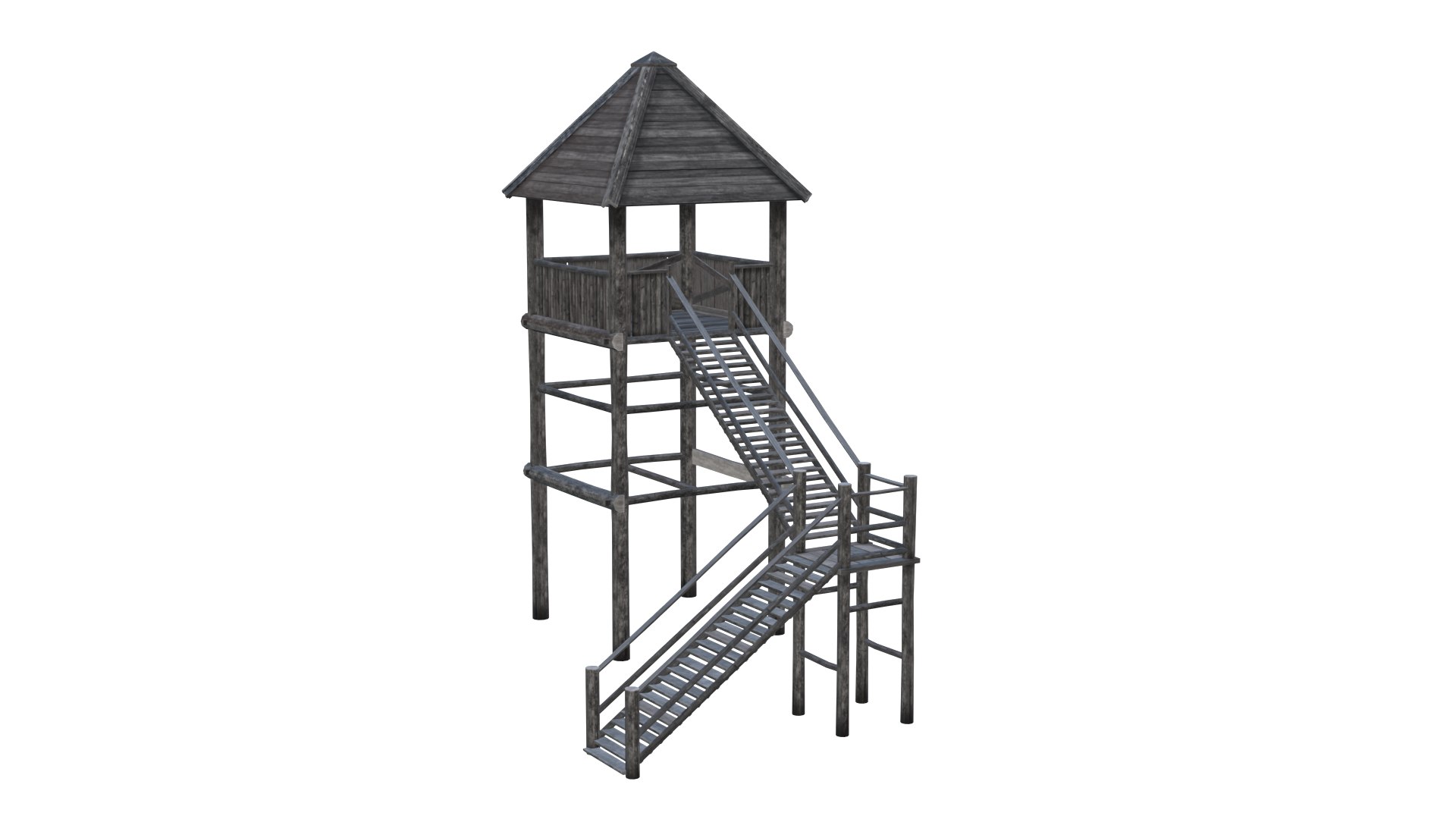 Low Poly Wooden Rustic Lookout 3D Model 3D Model - TurboSquid 2300218
