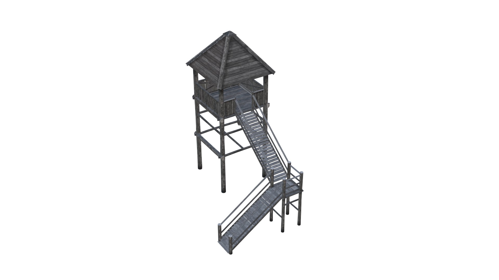 Low Poly Wooden Rustic Lookout 3D Model 3D Model - TurboSquid 2300218