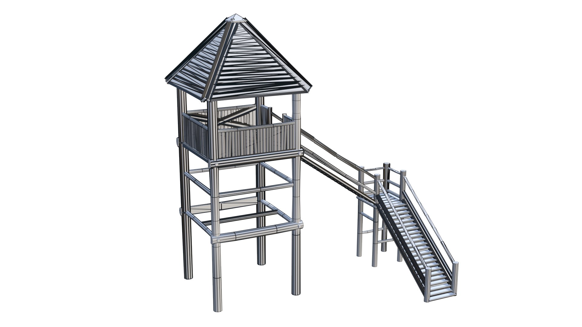 Low Poly Wooden Rustic Lookout 3D Model 3D Model - TurboSquid 2300218