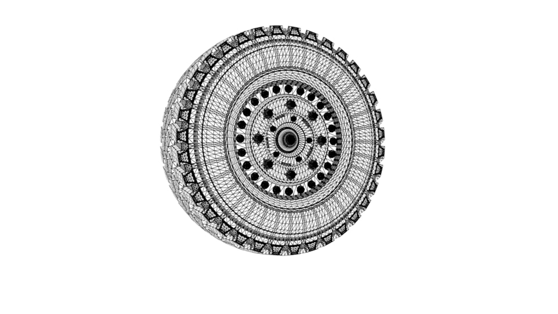 Free Monster Truck Wheel Modeled Model - TurboSquid 1408302