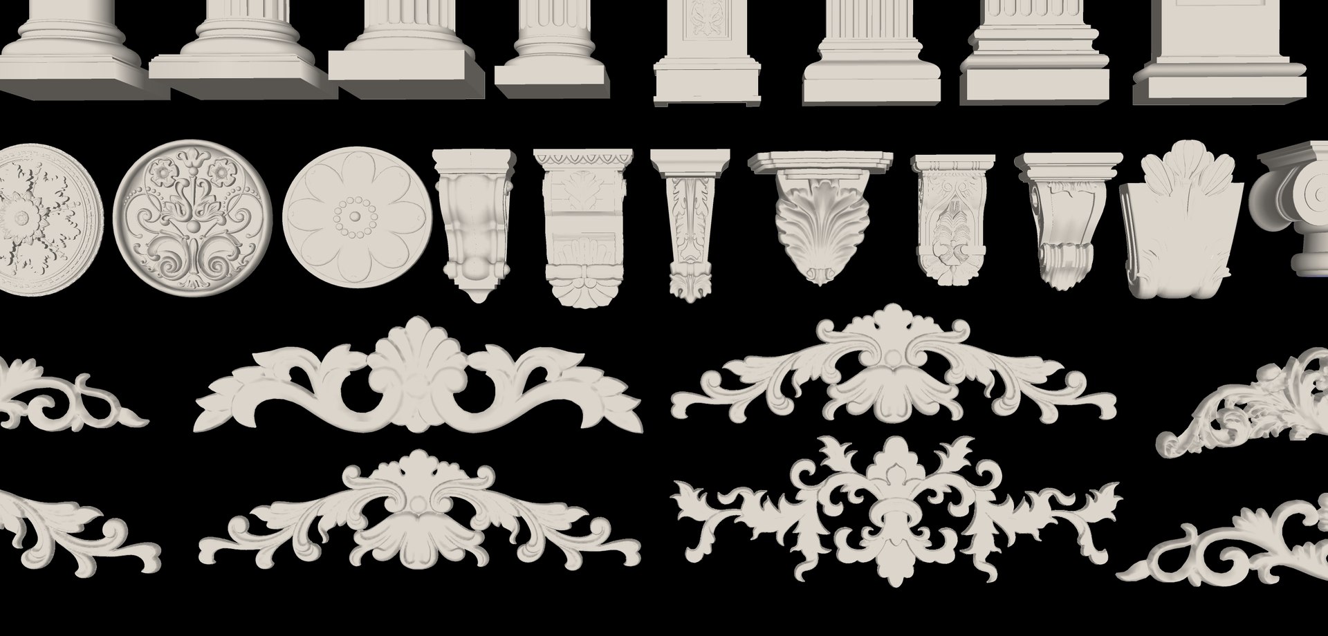 European Roman Column Carving Column Carving6 3D Model - TurboSquid 2016154