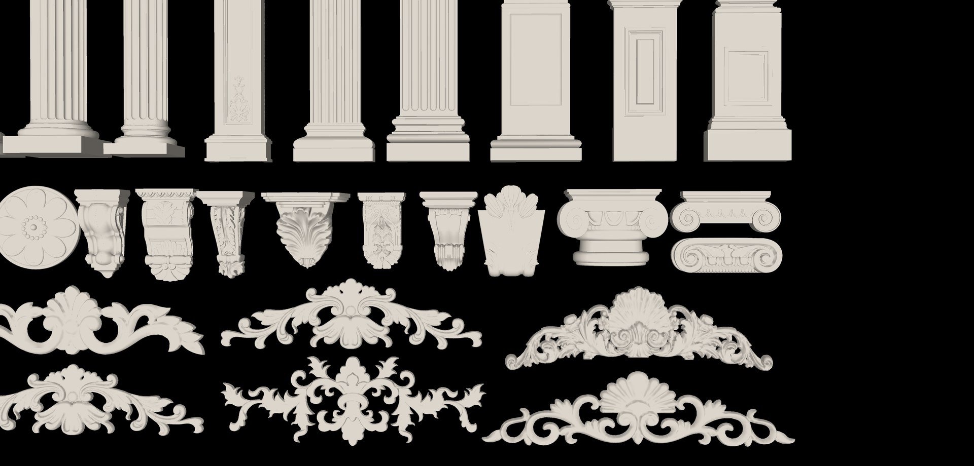 European Roman Column Carving Column Carving6 3D Model - TurboSquid 2016154