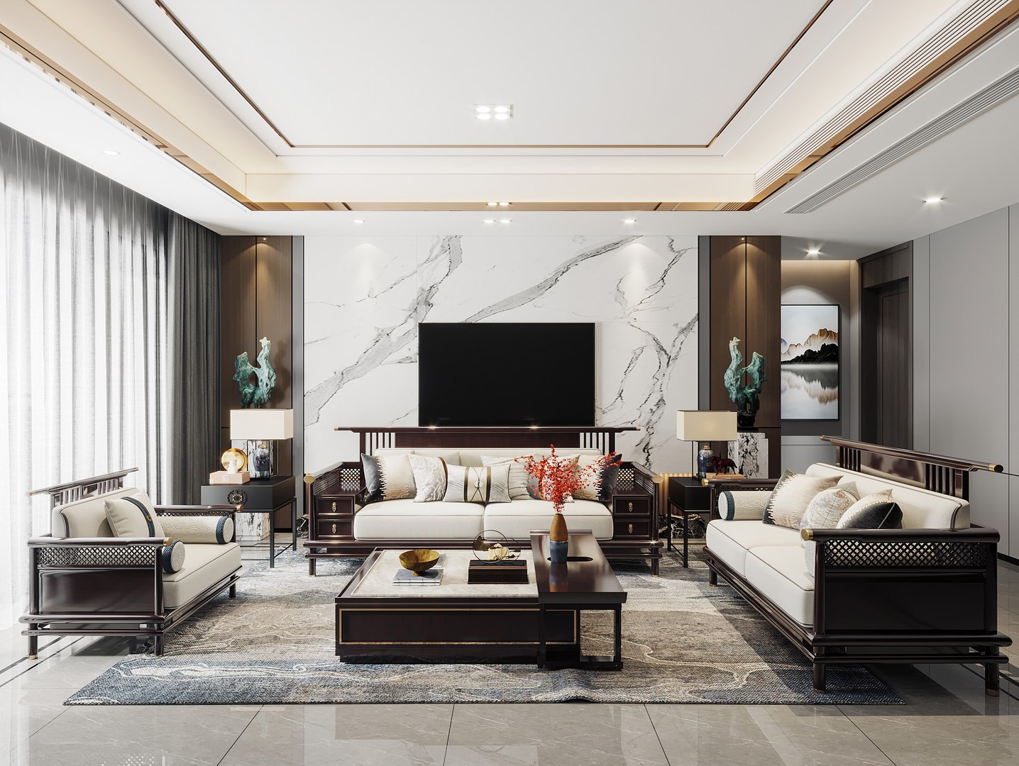 modelo 3d Modern living room - TurboSquid 2036664