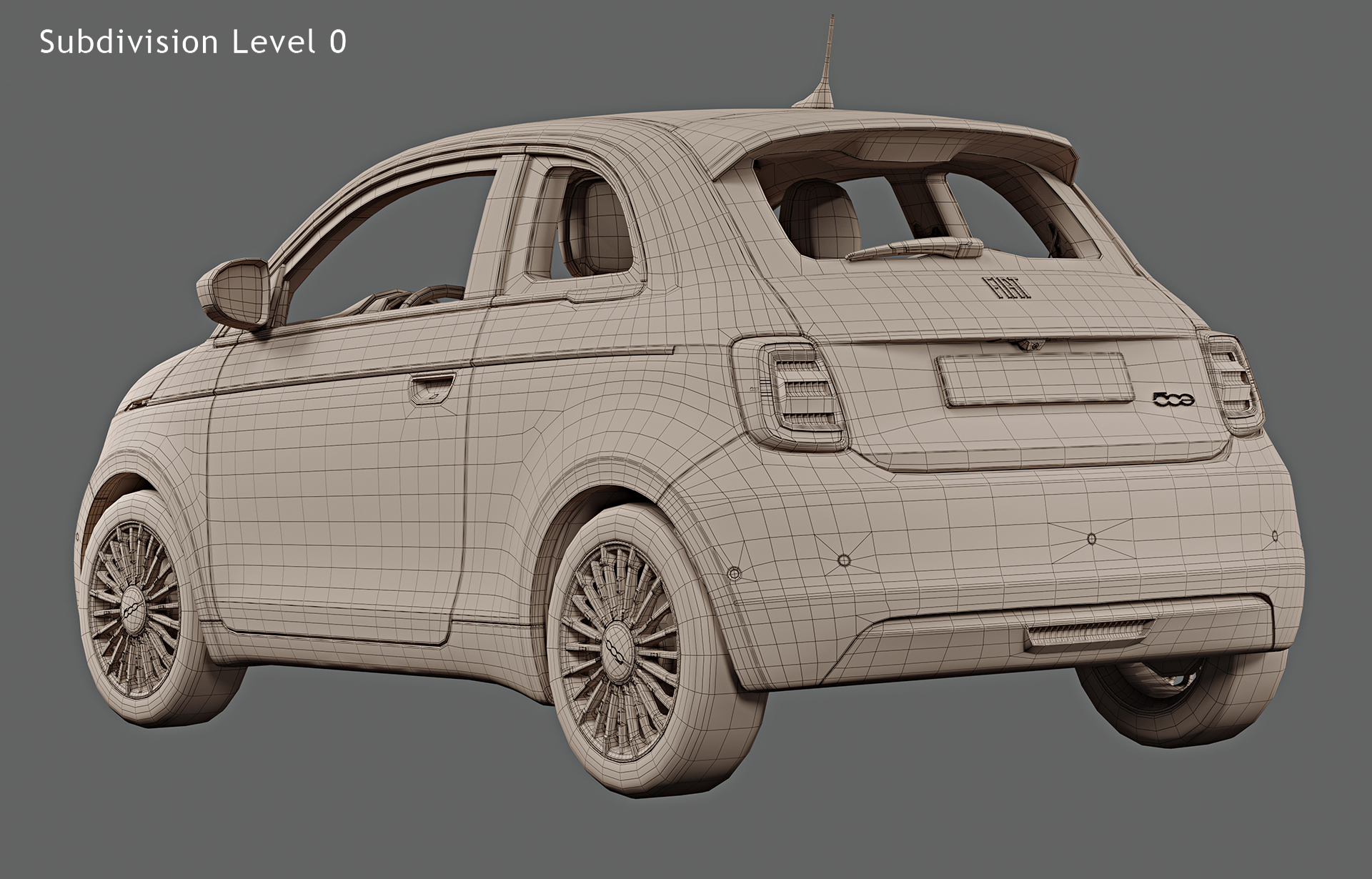 2021 Fiat 500 model - TurboSquid 1720043