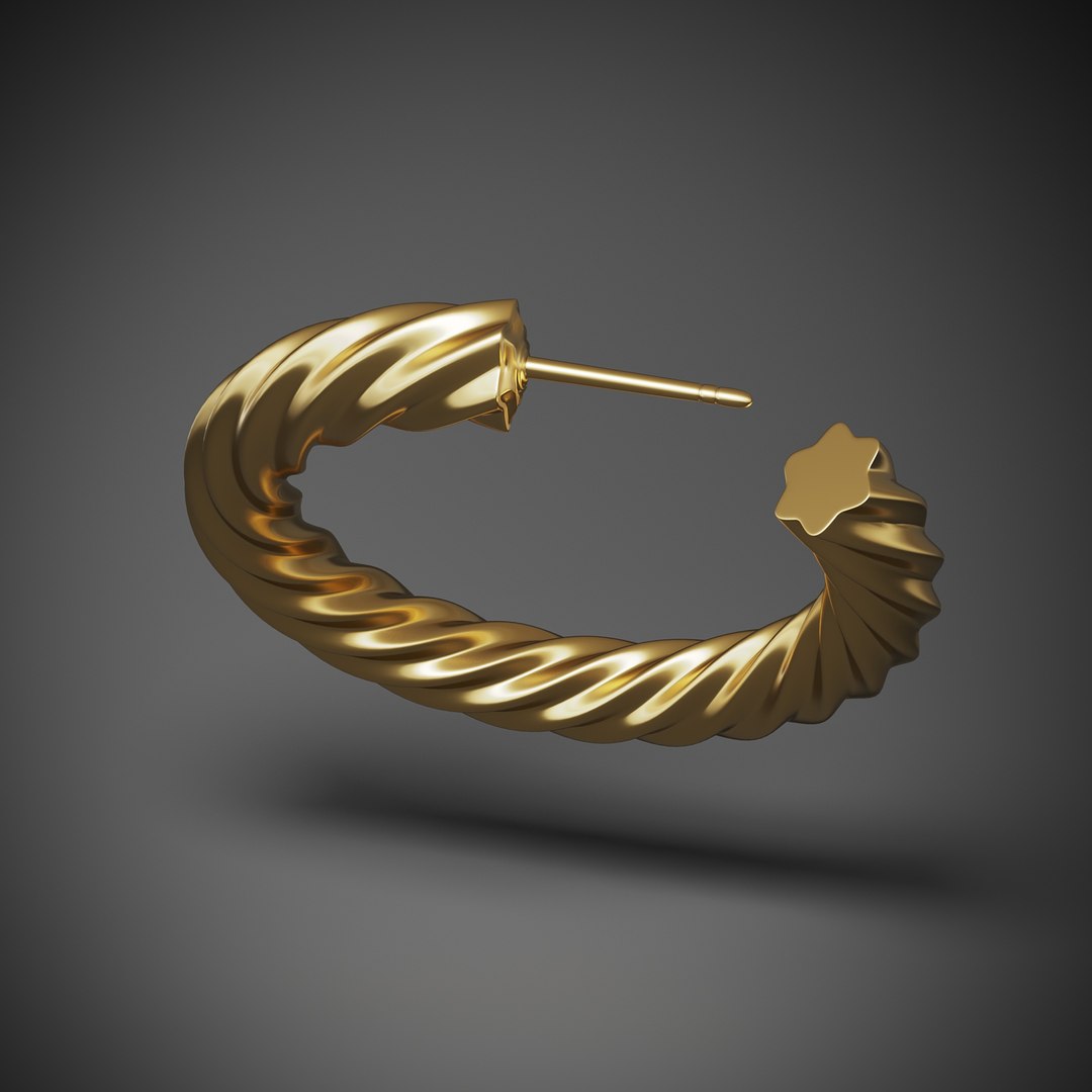 Hoop Earrings 3D Model - TurboSquid 1930175