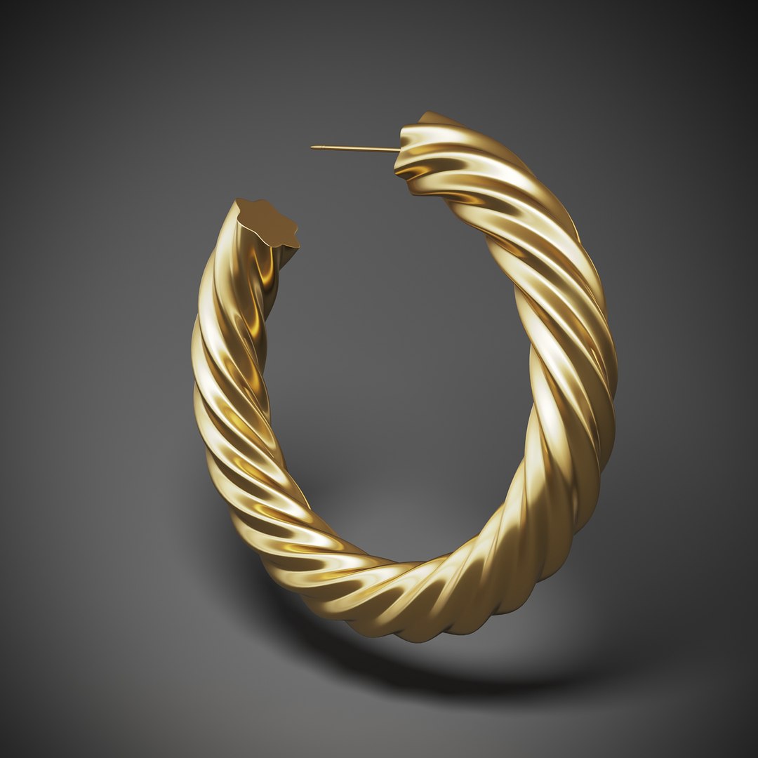 Hoop Earrings 3D Model - TurboSquid 1930175