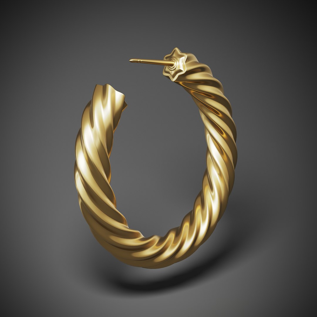 Hoop Earrings 3D Model - TurboSquid 1930175