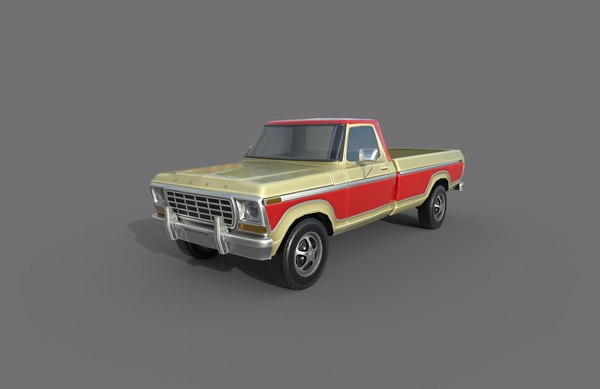 modelo 3d Coche Low Poly - Ford F150 1978 - TurboSquid 1768792