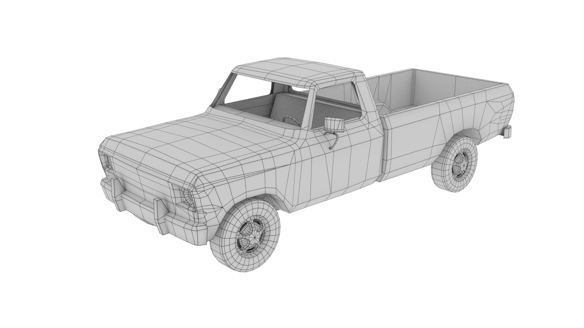 3D Low Poly Car - Ford F150 1978 - TurboSquid 1768792