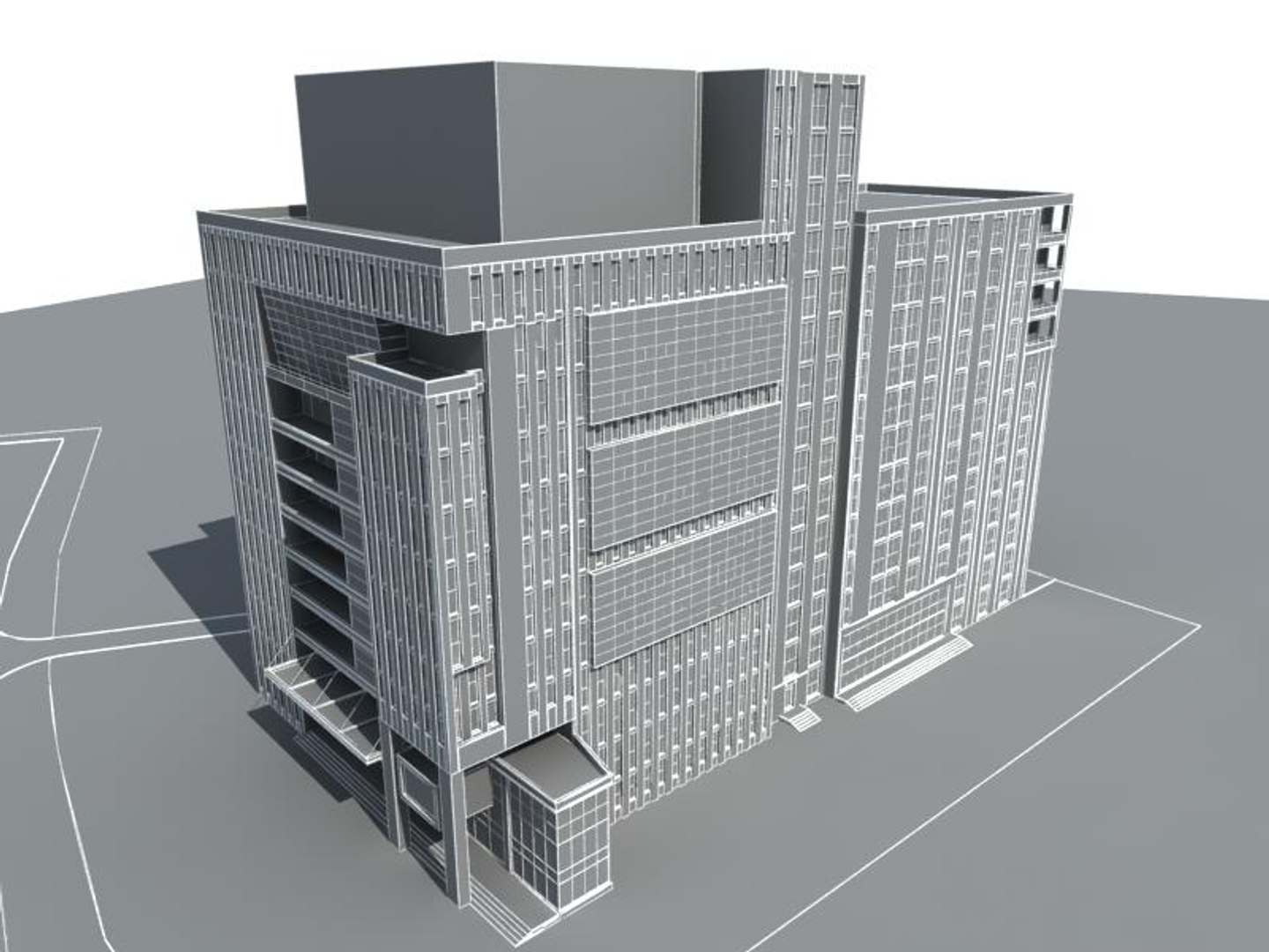 3D architectural building - TurboSquid 1364153