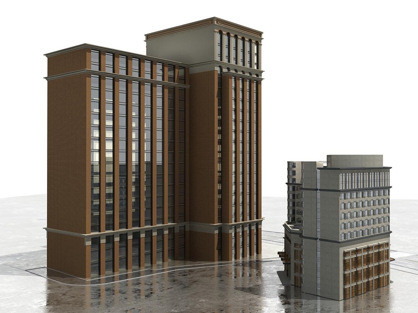 3D architectural building - TurboSquid 1364153