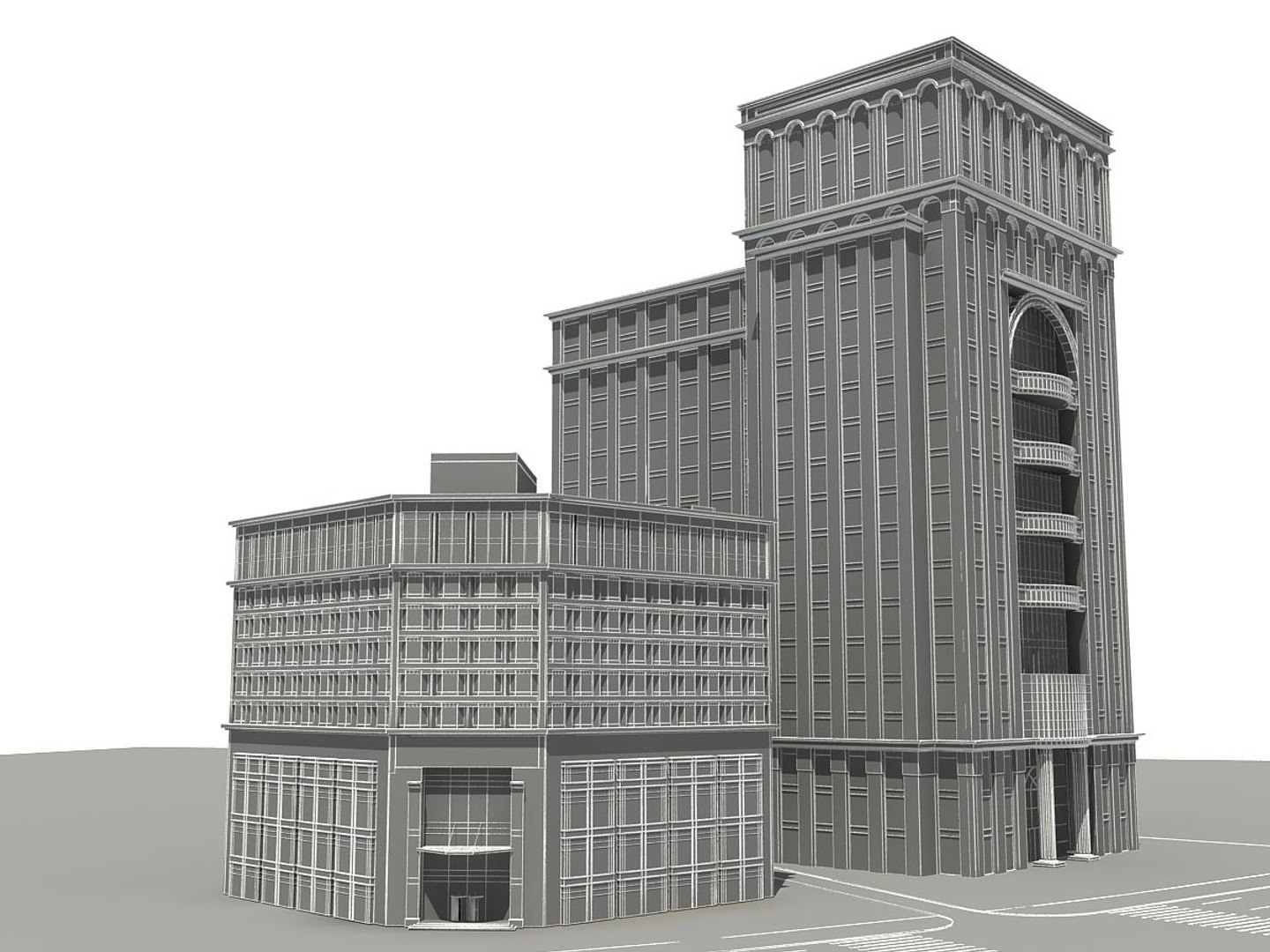 3D architectural building - TurboSquid 1364153