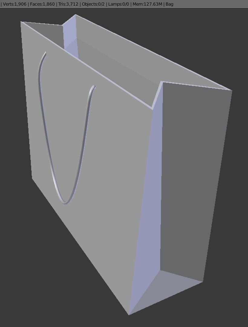 Shopping Bag 3d Model