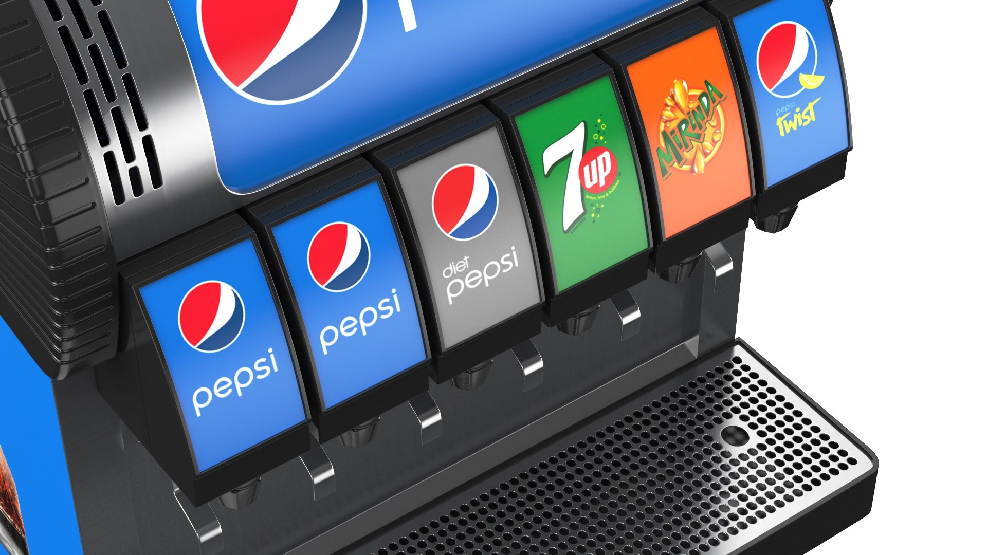 3D Pepsi Soda Fountain Model - TurboSquid 1950799