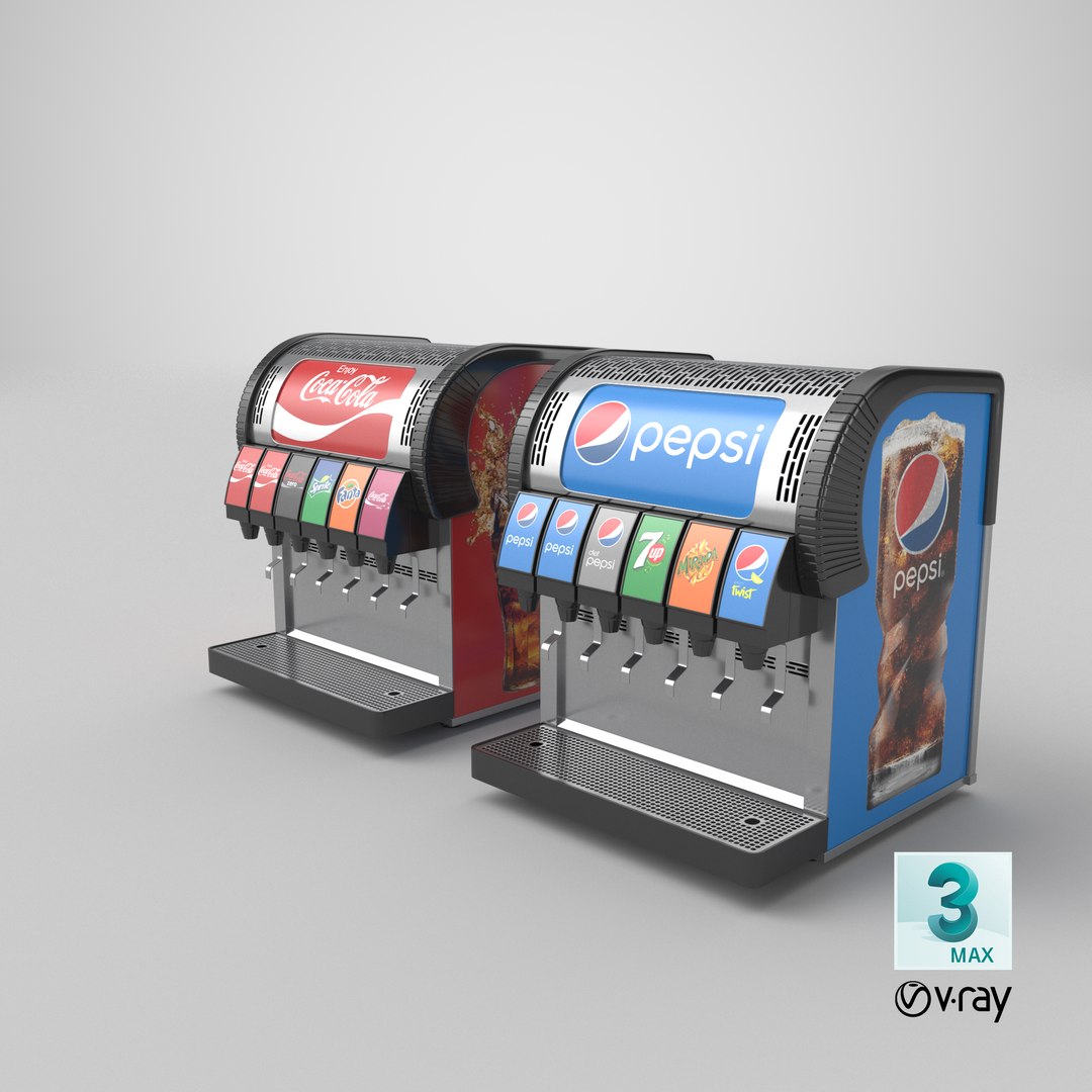 3D Pepsi Soda Fountain Model - TurboSquid 1950799
