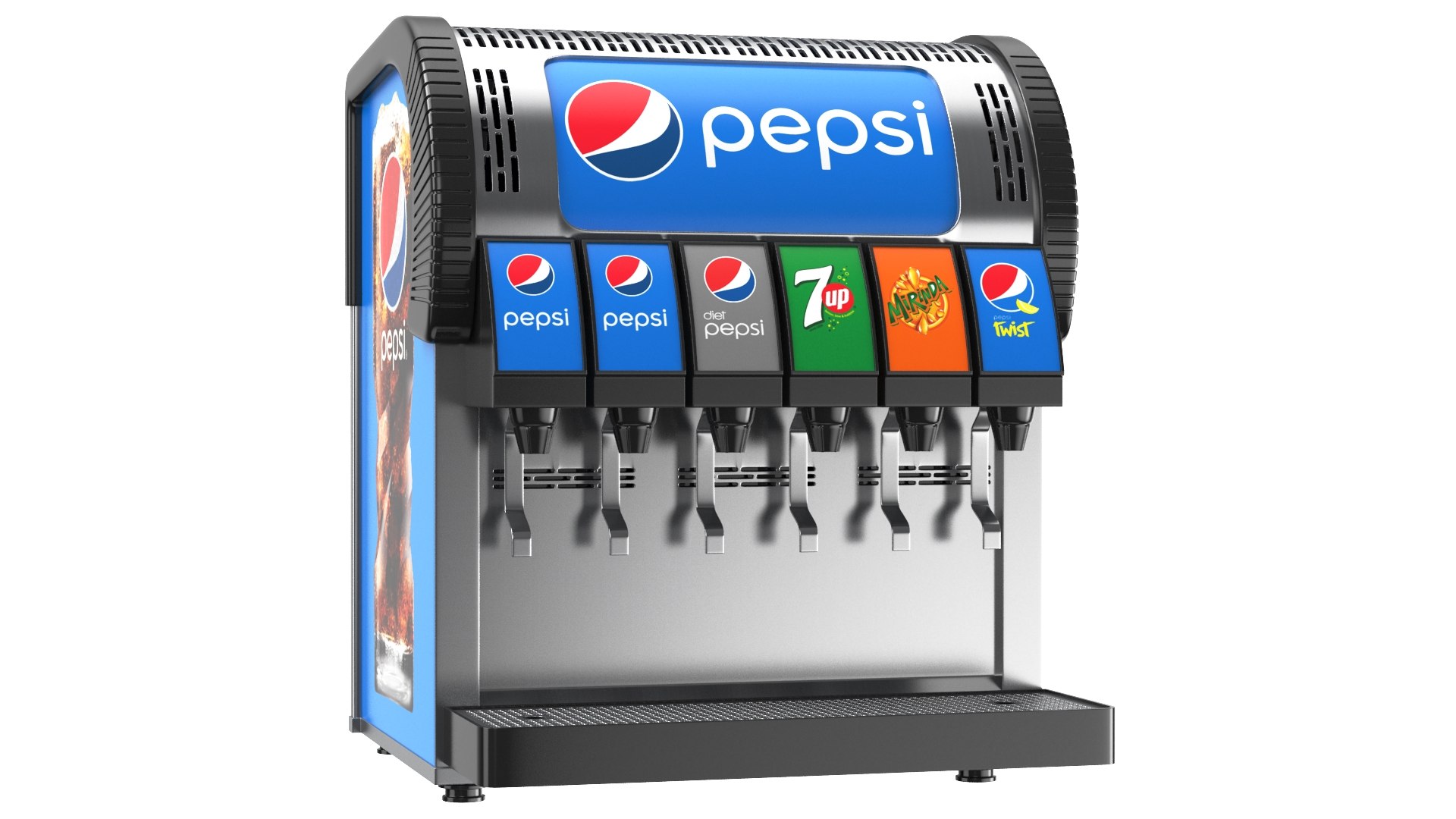 3D Pepsi Soda Fountain Model - TurboSquid 1950799