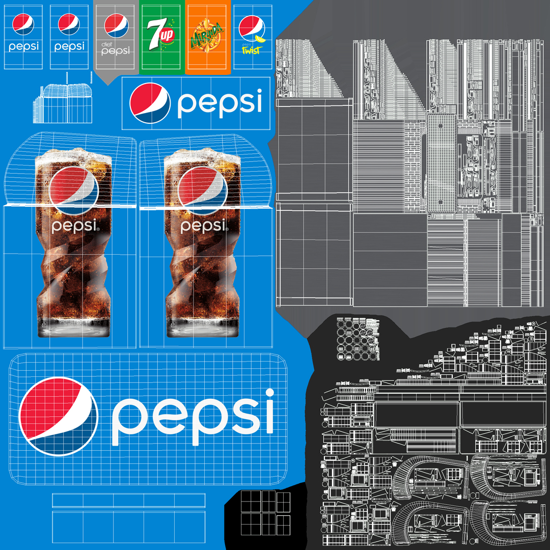 3D Pepsi Soda Fountain model - TurboSquid 1950799