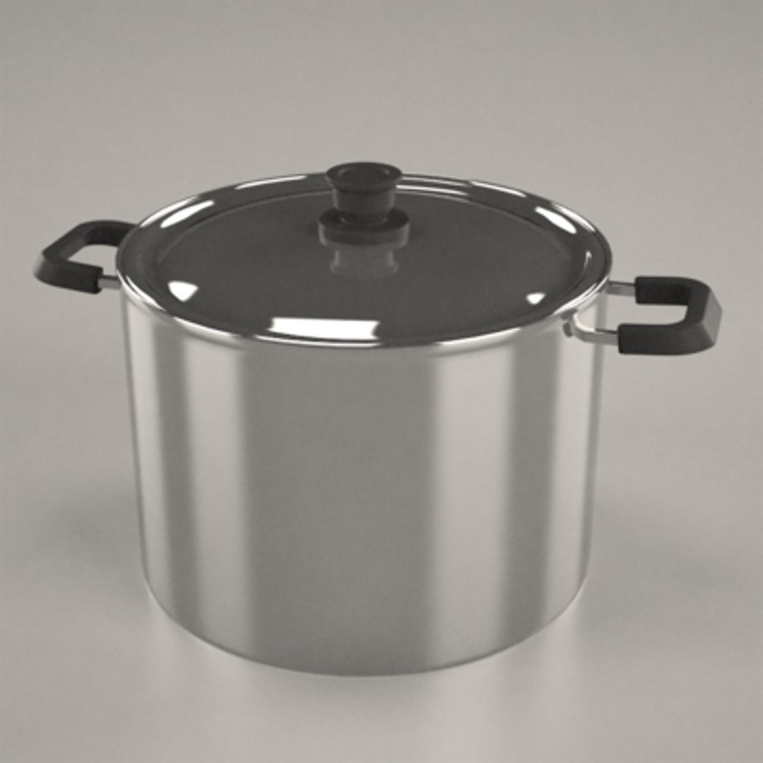 3d pots pans model