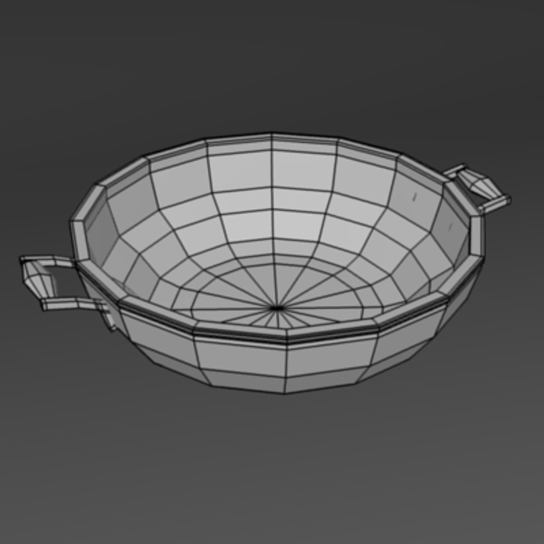 3d pots pans model