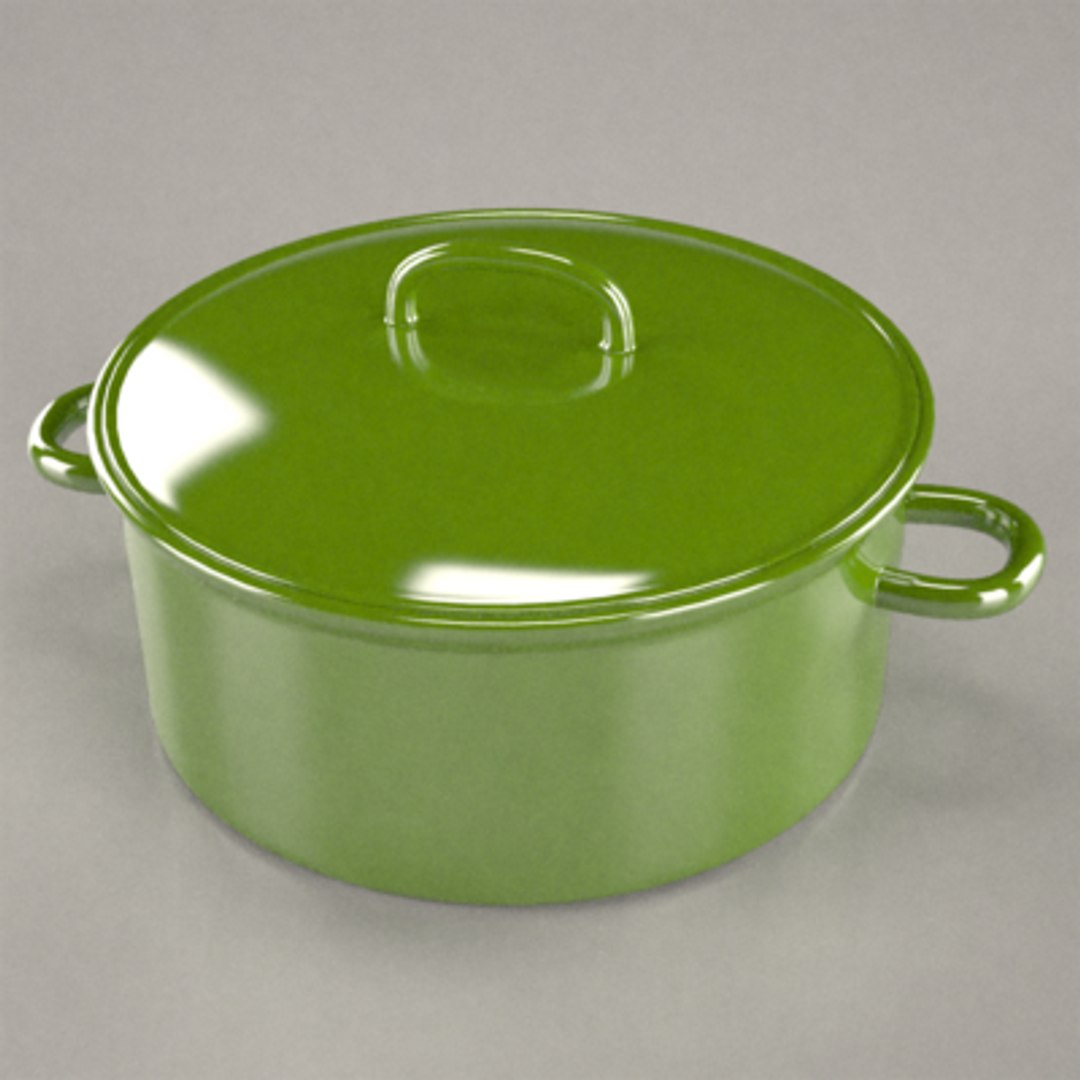3d pots pans model