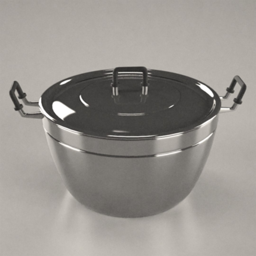 3d pots pans model