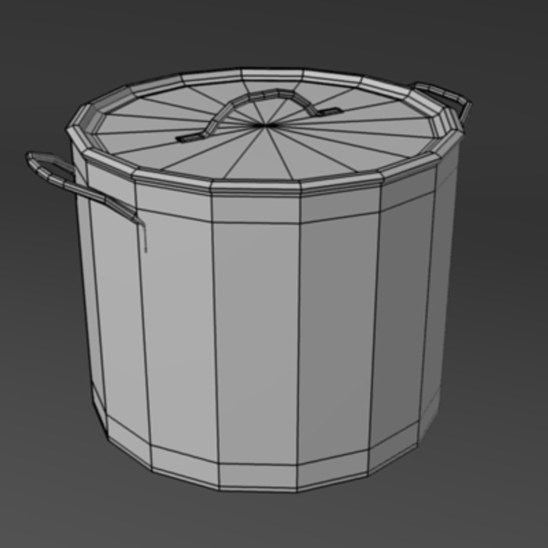 3d pots pans model
