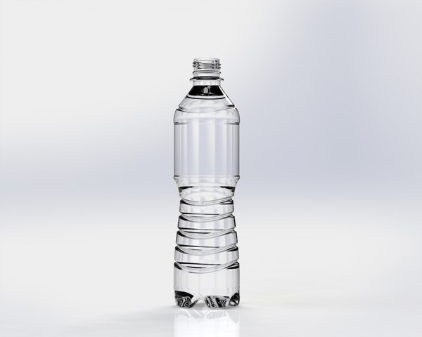 3d model plastic glass bottle