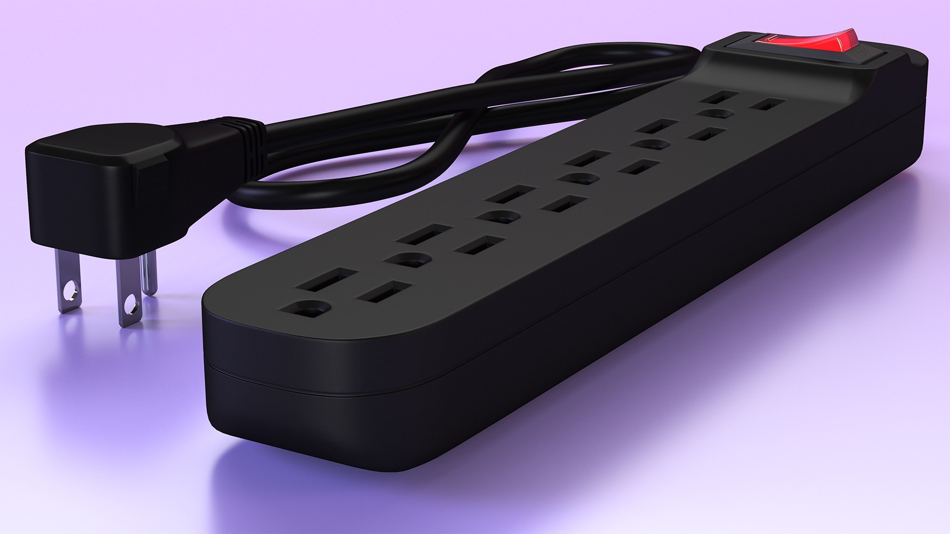 3D Power Strip 6 Sockets - TurboSquid 1456327