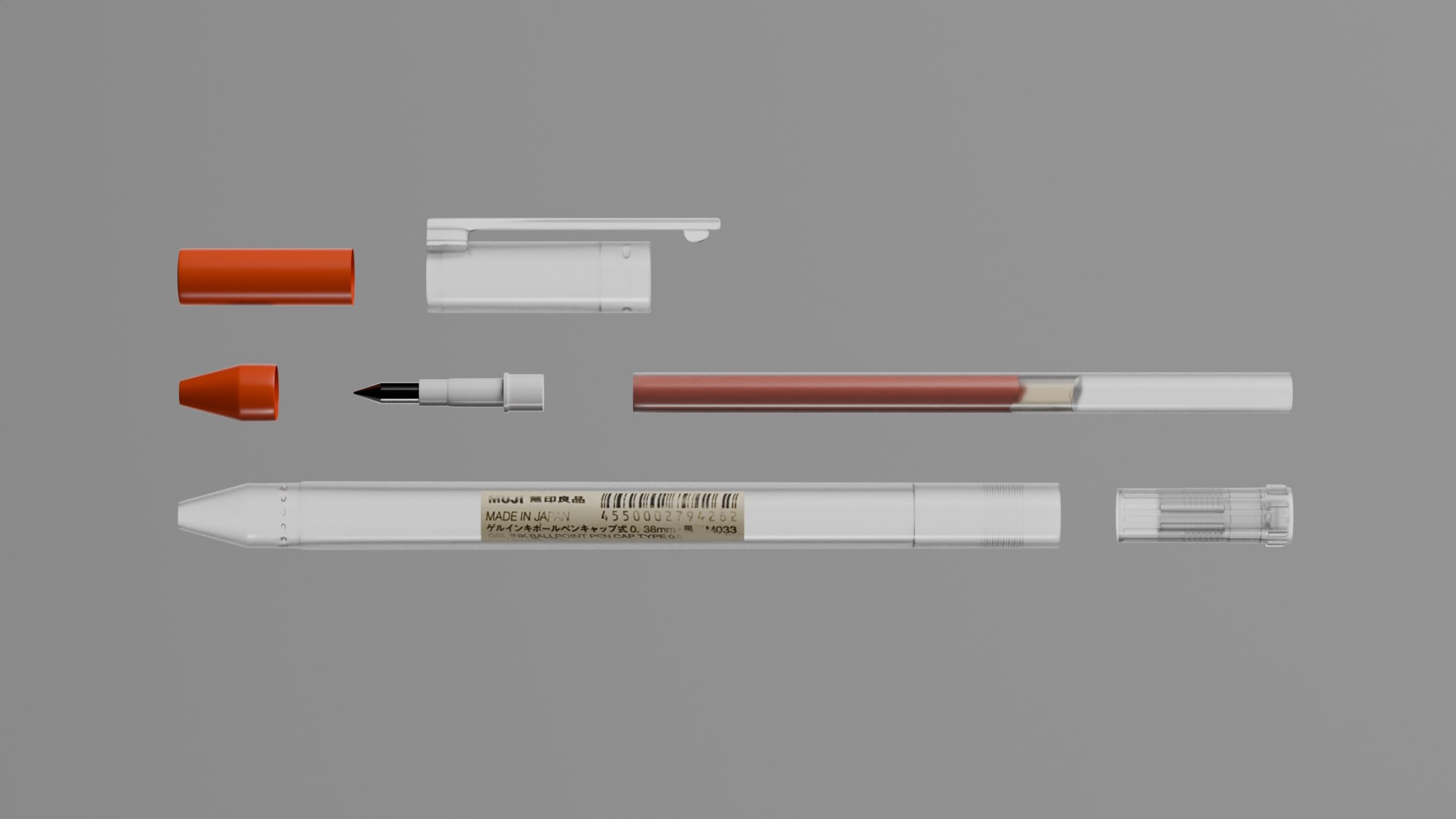 Muji Pen - 3 Colours 3D Model - TurboSquid 2234653