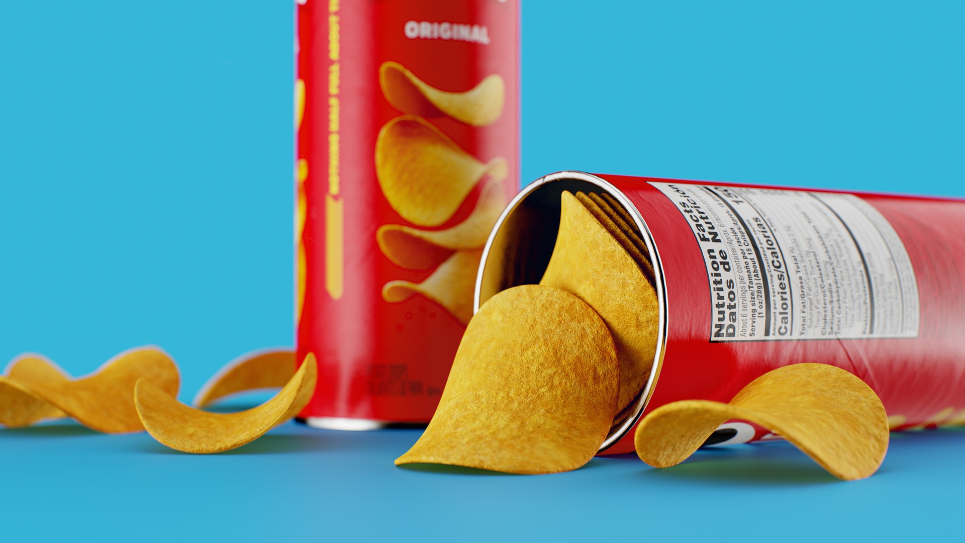 3D Pringles Original Model - TurboSquid 2301482