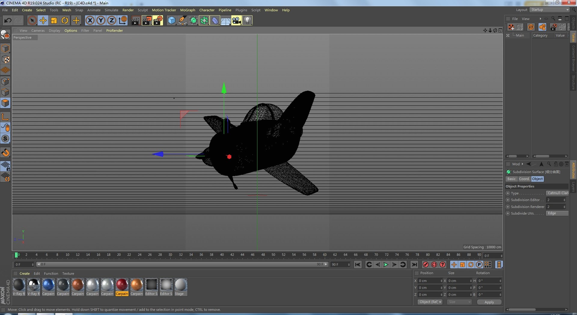 C4D Cartoon Red Propeller 3D - TurboSquid 2101847