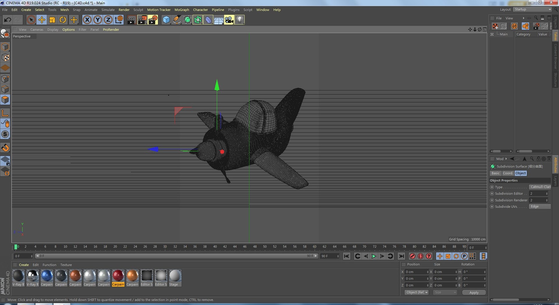 C4D Cartoon Red Propeller 3D - TurboSquid 2101847