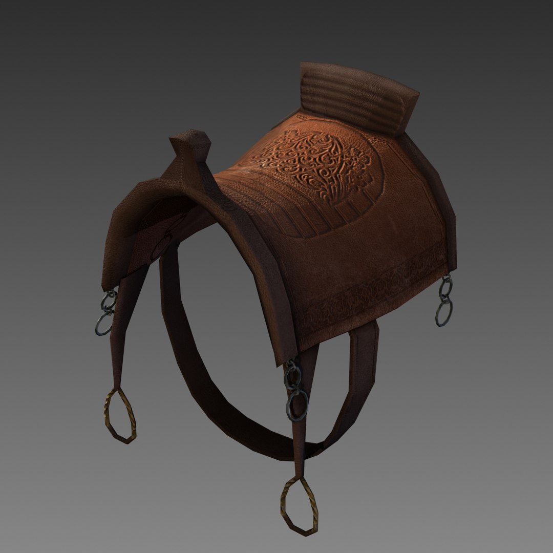 medieval saddle 3d model
