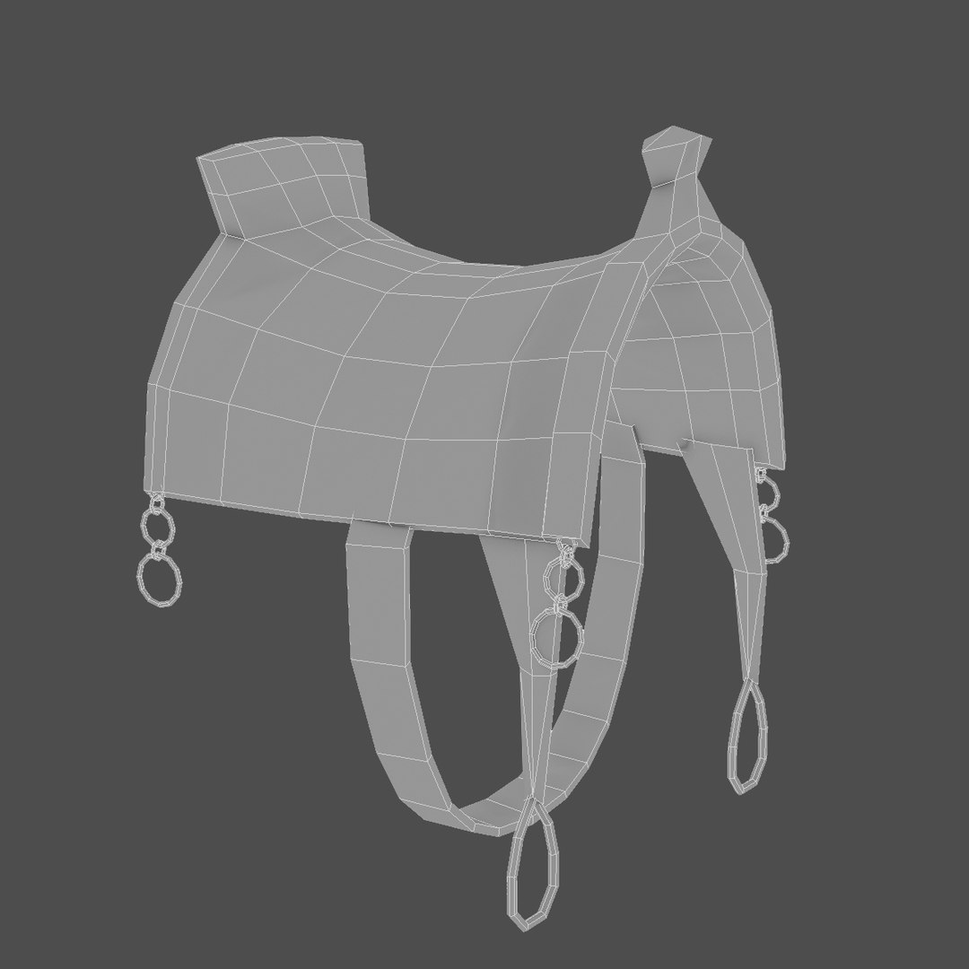 medieval saddle 3d model