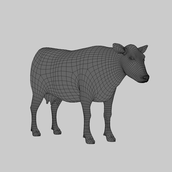 3ds max cow holstein cattle