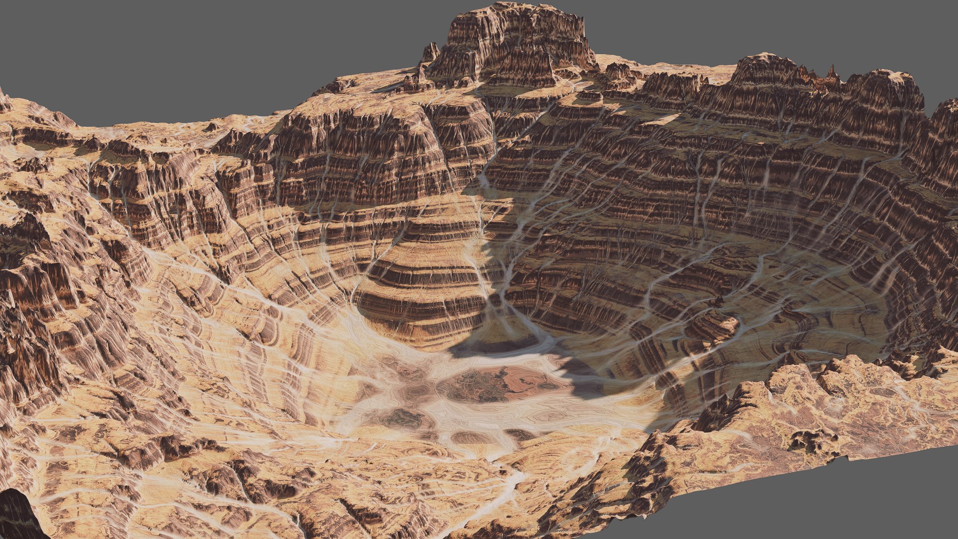 8K Detailed Crater Landscape 3D Model - TurboSquid 1818147