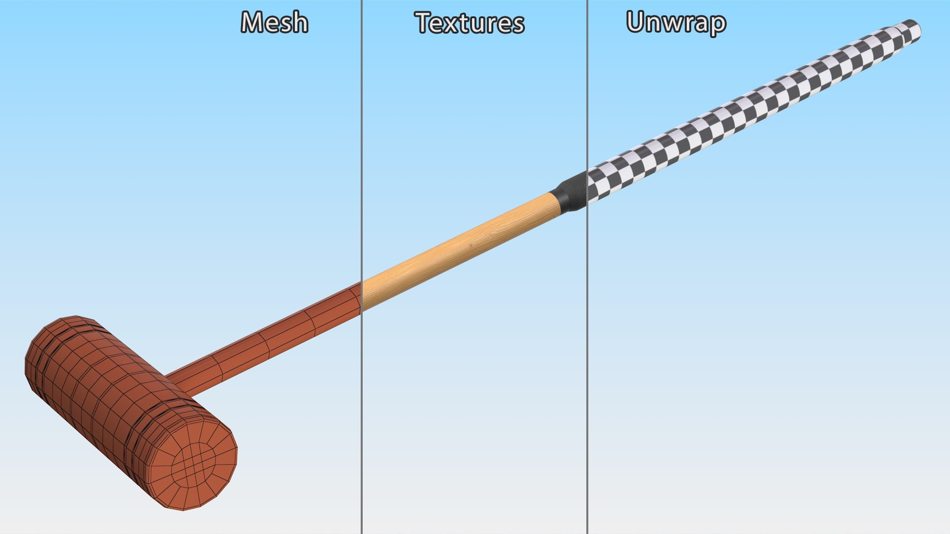 Croquet Bat 3D Model - TurboSquid 2184174