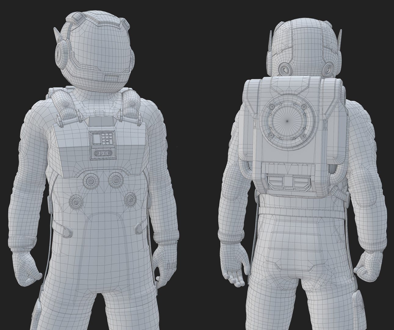 3D Sci-Fi Astronaut Game Ready Character - TurboSquid 2124965