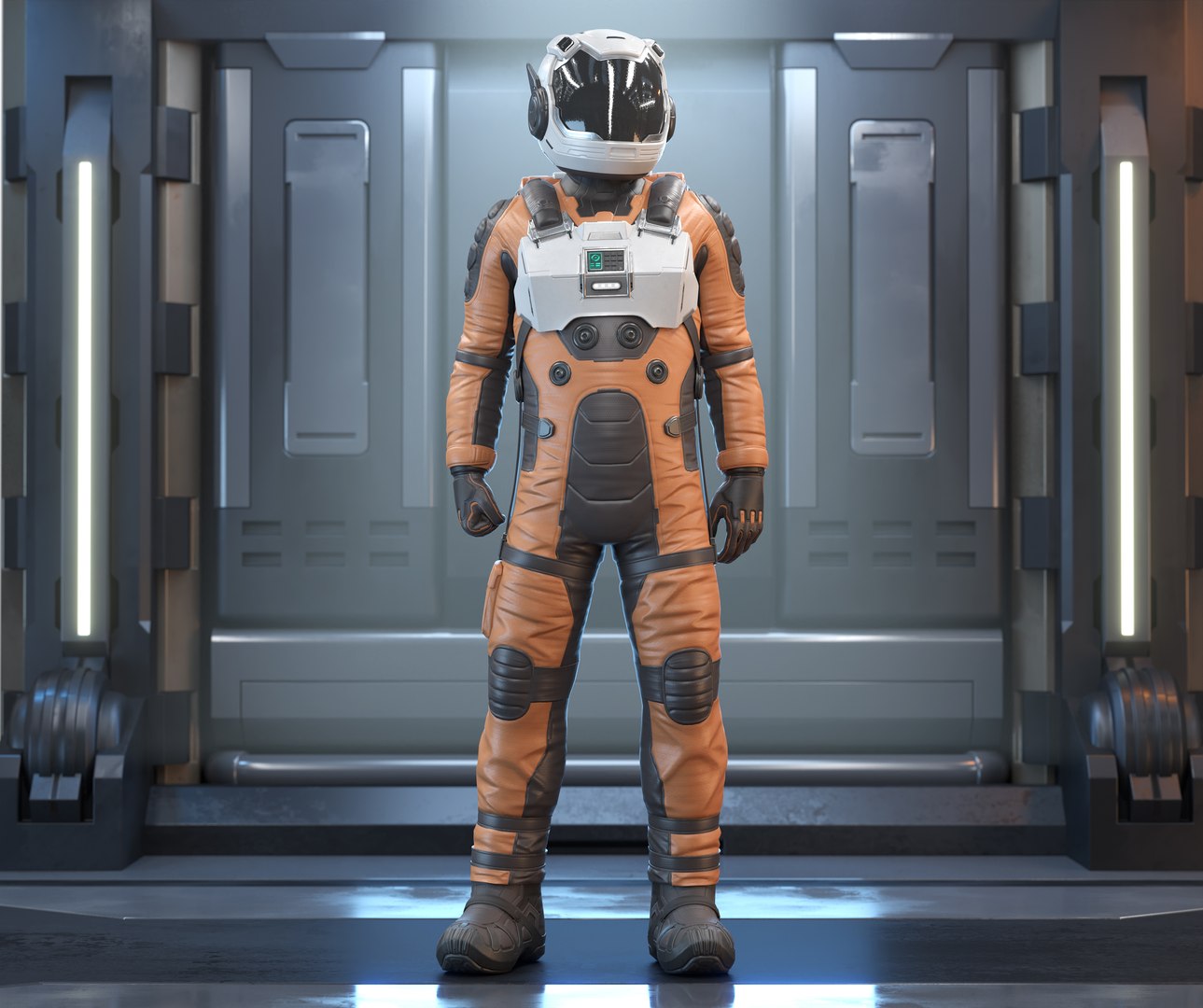 3D Sci-Fi Astronaut Game Ready Character - TurboSquid 2124965