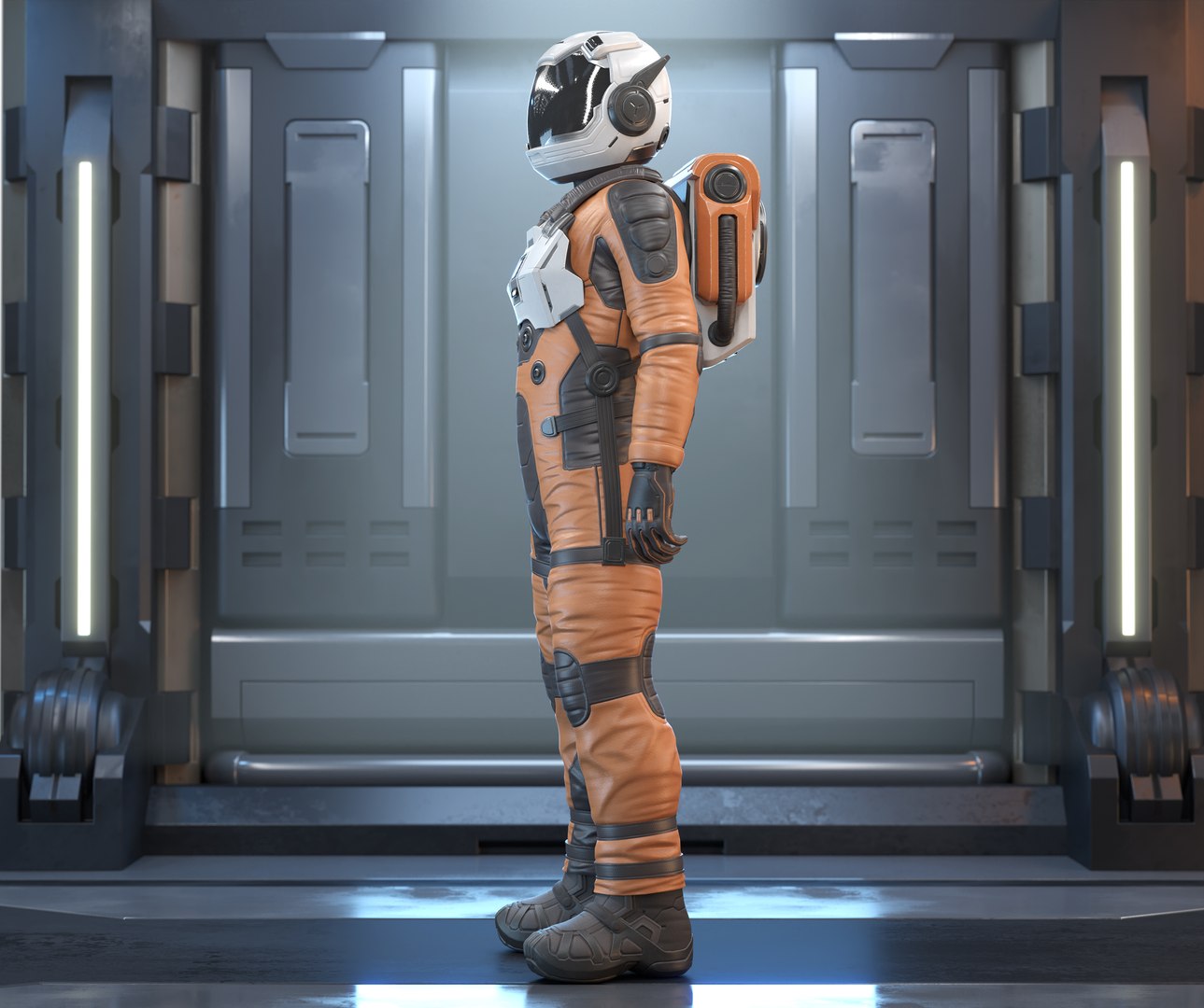 3D Sci-Fi Astronaut Game Ready Character - TurboSquid 2124965