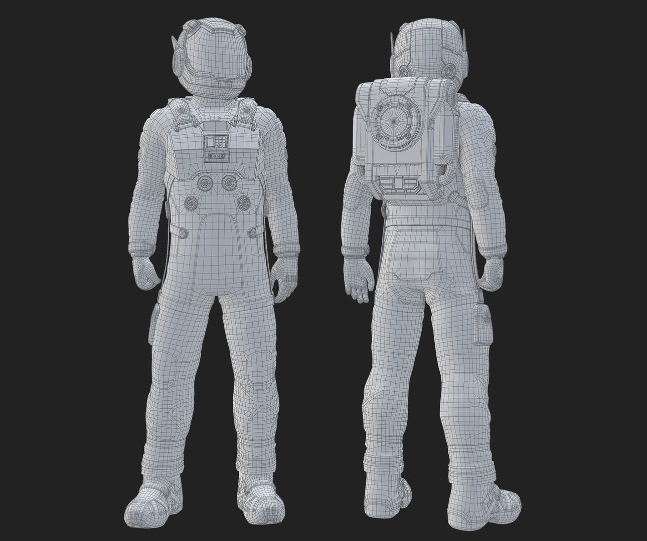 3D Sci-Fi Astronaut Game Ready Character - TurboSquid 2124965