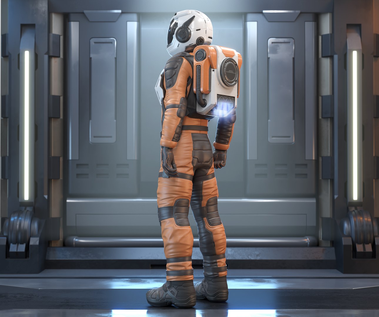 3D Sci-Fi Astronaut Game Ready Character - TurboSquid 2124965
