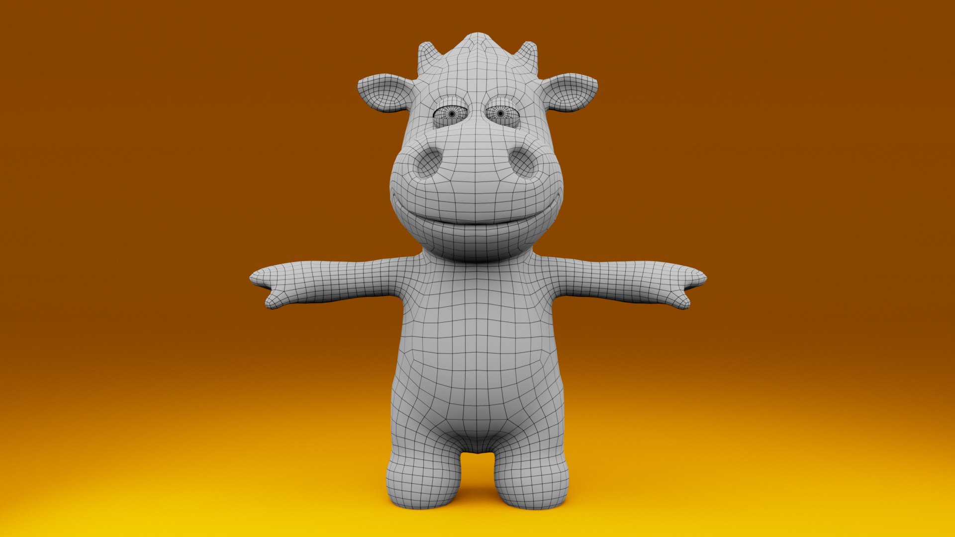3D Model Stylized Cartoon Cow Add Farm Yard Touch To Your Projects 3D ...