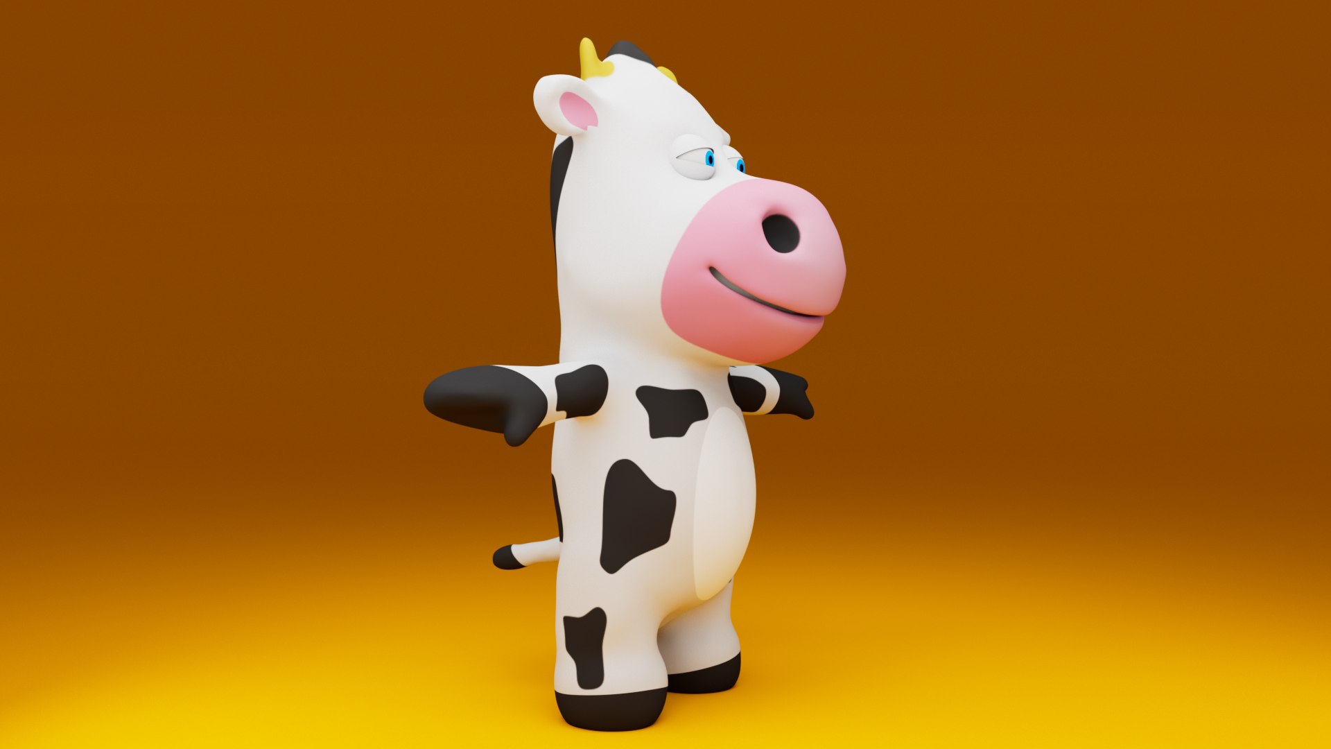 3D Model Stylized Cartoon Cow Add Farm Yard Touch To Your Projects 3D ...