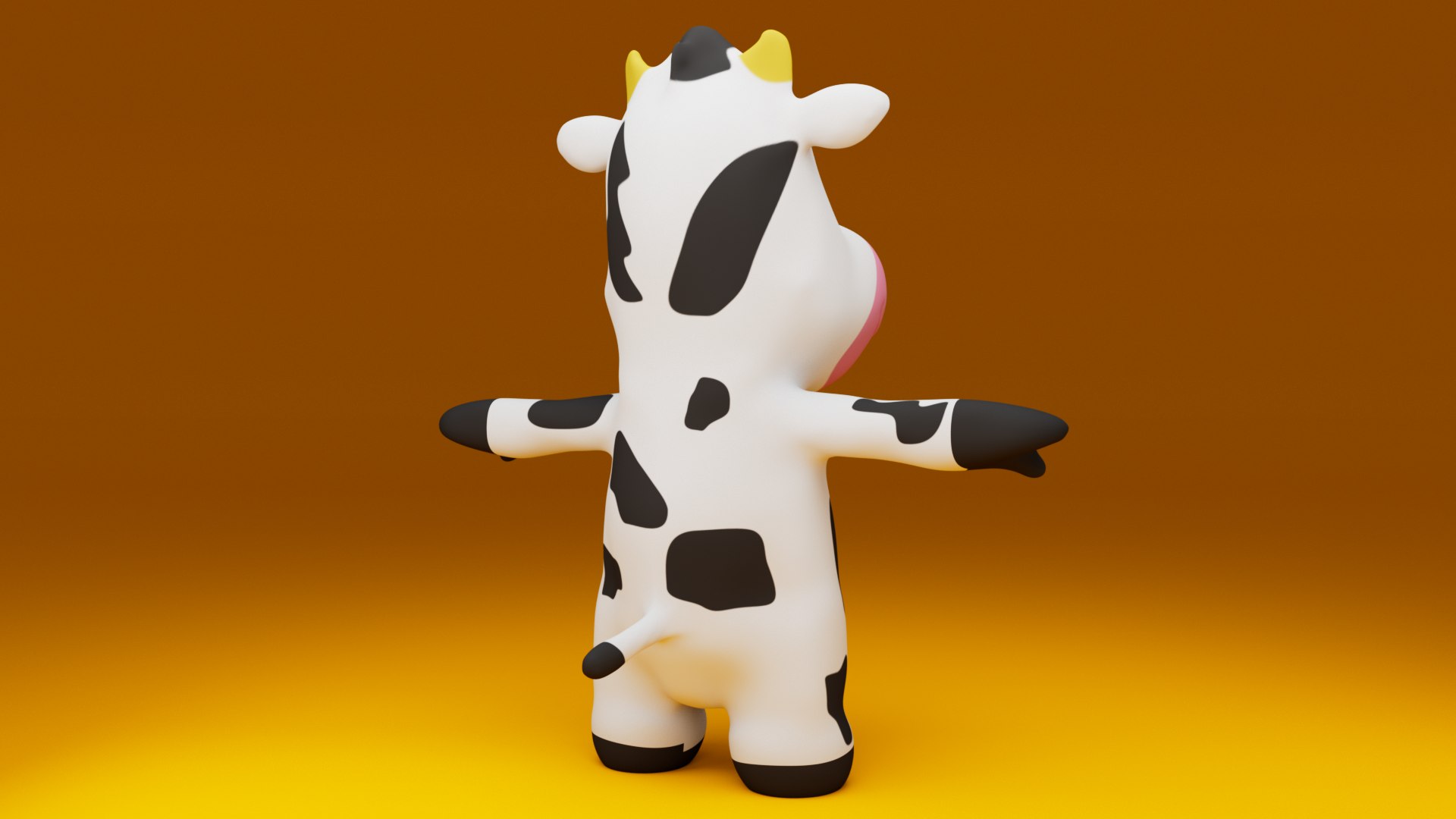 3D Model Stylized Cartoon Cow Add Farm Yard Touch To Your Projects 3D ...
