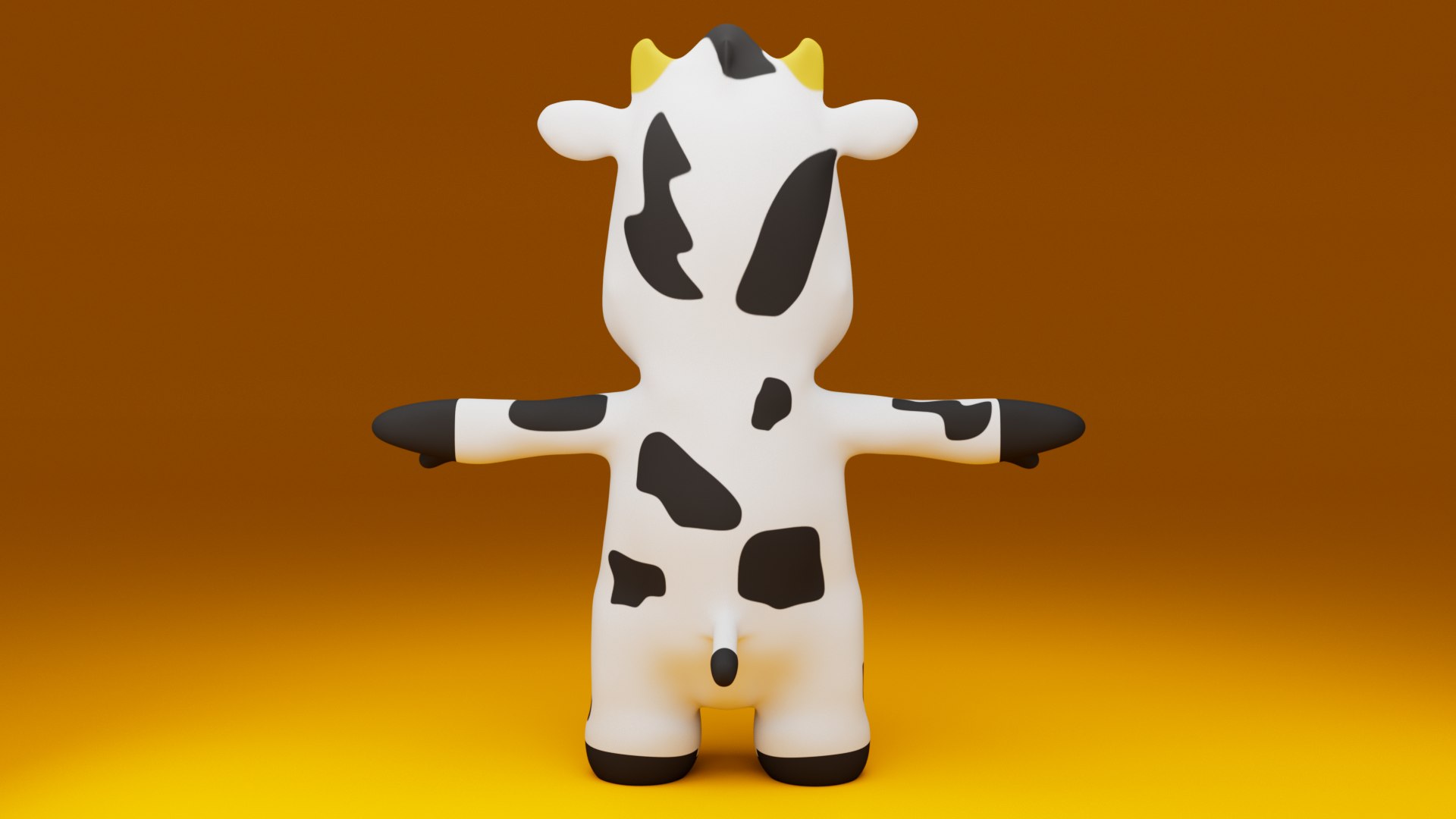 3D Model Stylized Cartoon Cow Add Farm Yard Touch To Your Projects 3D ...