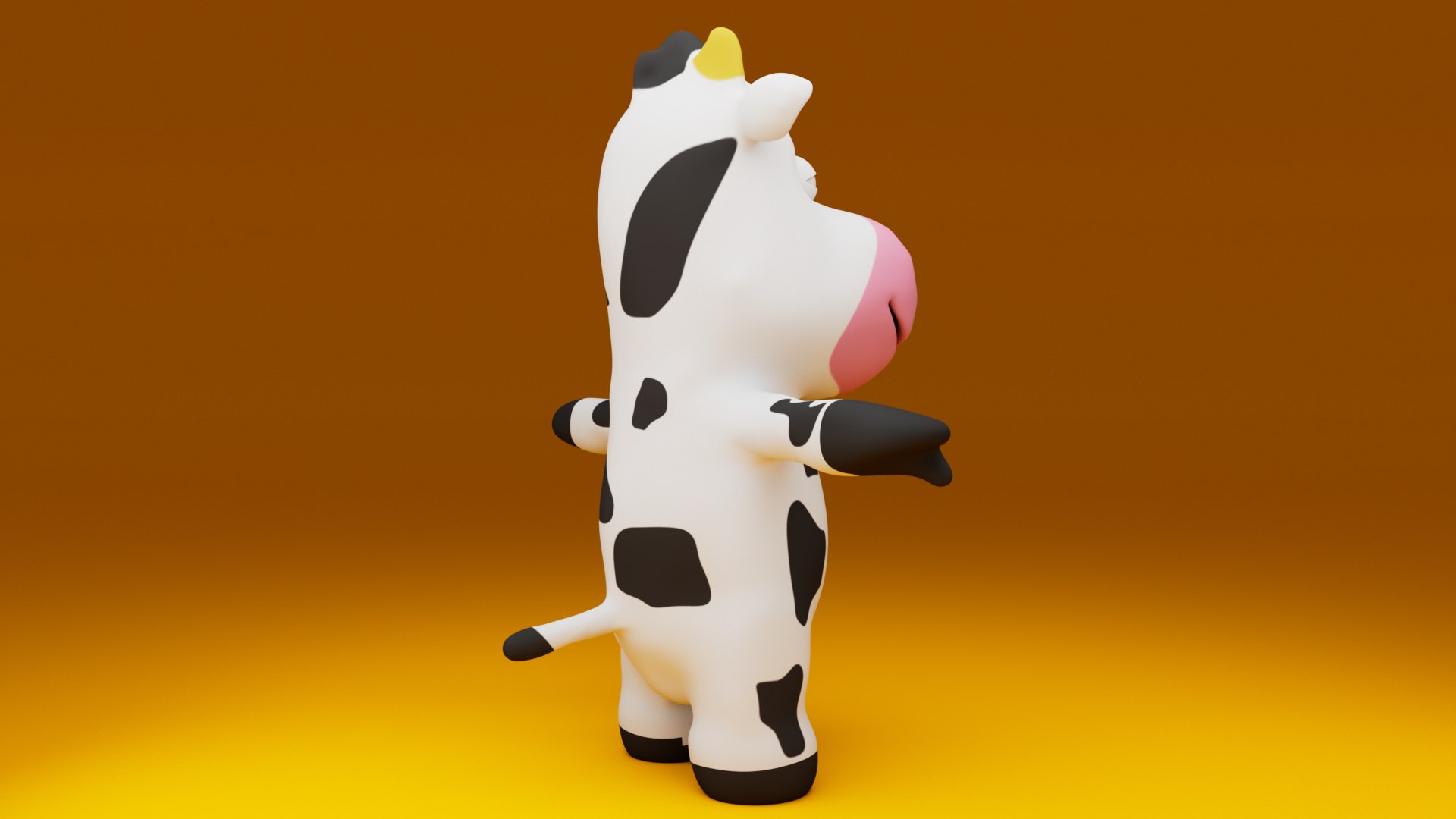 3D Model Stylized Cartoon Cow Add Farm Yard Touch To Your Projects 3D ...