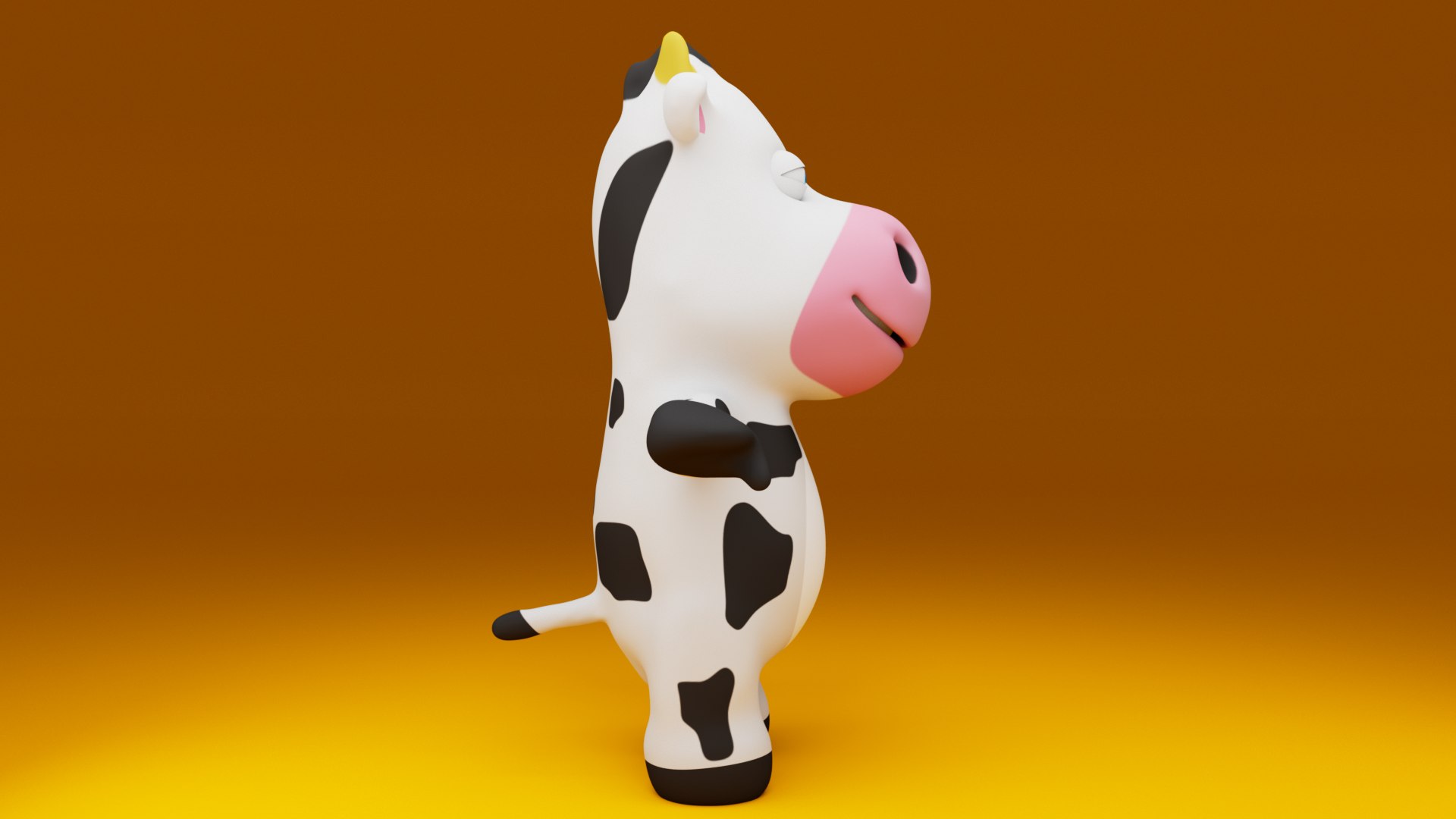 3D Model Stylized Cartoon Cow Add Farm Yard Touch To Your Projects 3D ...